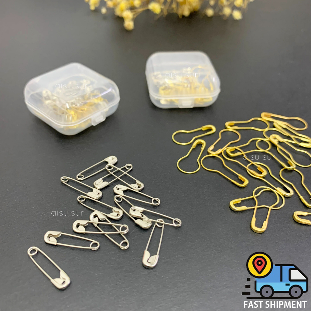 AISUSURI 20pcs pin tudung brooch shawl safety pin tudung magic pin ...