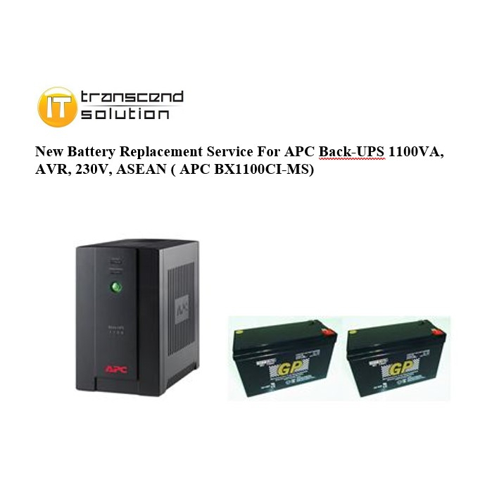 New Battery Replacement / installation Services For APC Back-UPS 1100VA ...