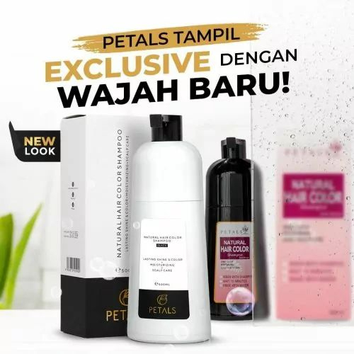 PETALS HAIR COLOR SHAMPOO HALAL SHAMPOO UBAN WHITE HAIR SYAMPU INAI ...