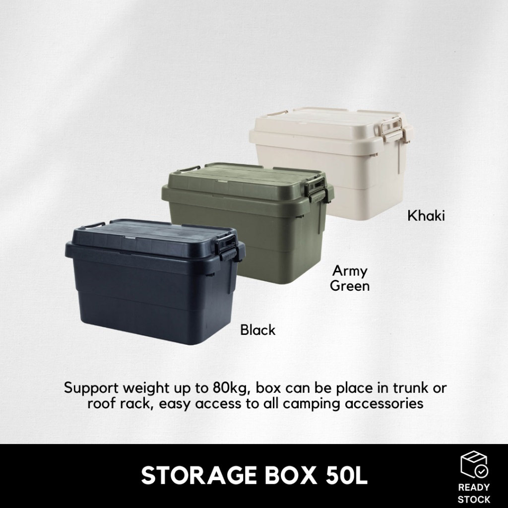 Multipurpose MUJI Box 30L I 50L Camping Storage Box Portable Kotak ...