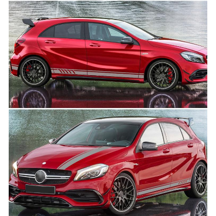 MERCEDES W176 A CLASS AMG A45 EDITION 1 STYLE STRIPES ( Side + Hood ...
