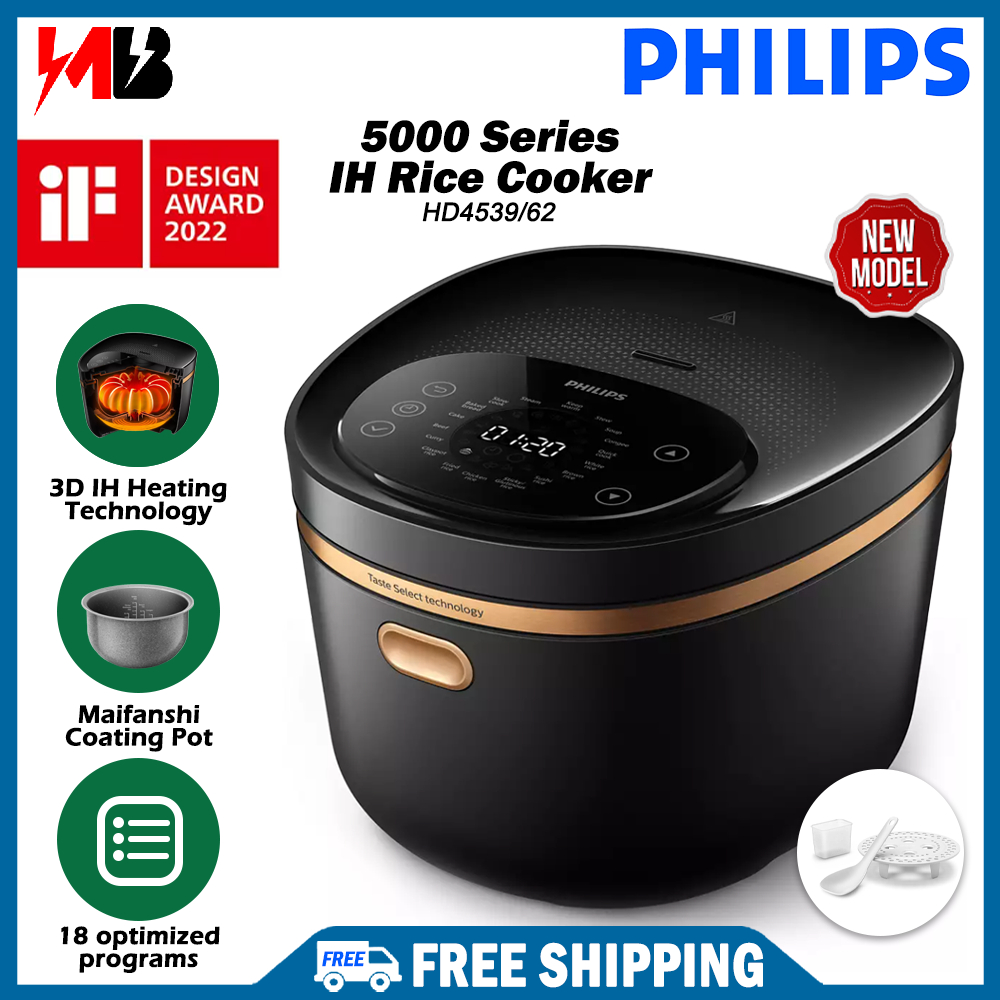 [ NEW ] Philips Digital Rice Cooker 5000 Series HD4539/62 - 3D IH / 8 ...
