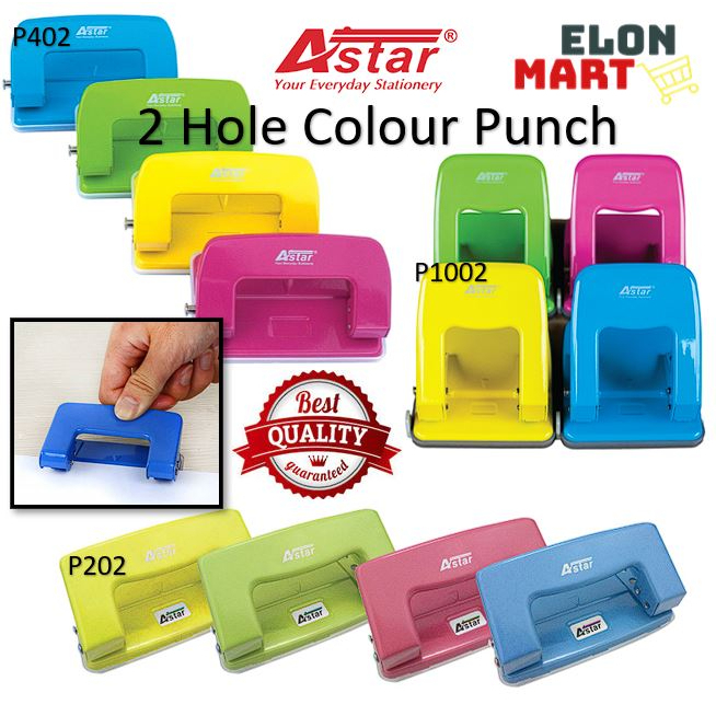 ASTAR 2 Hole Puncher P202 / P402 / P1002 Two Hole Puncher Paper Punch ...