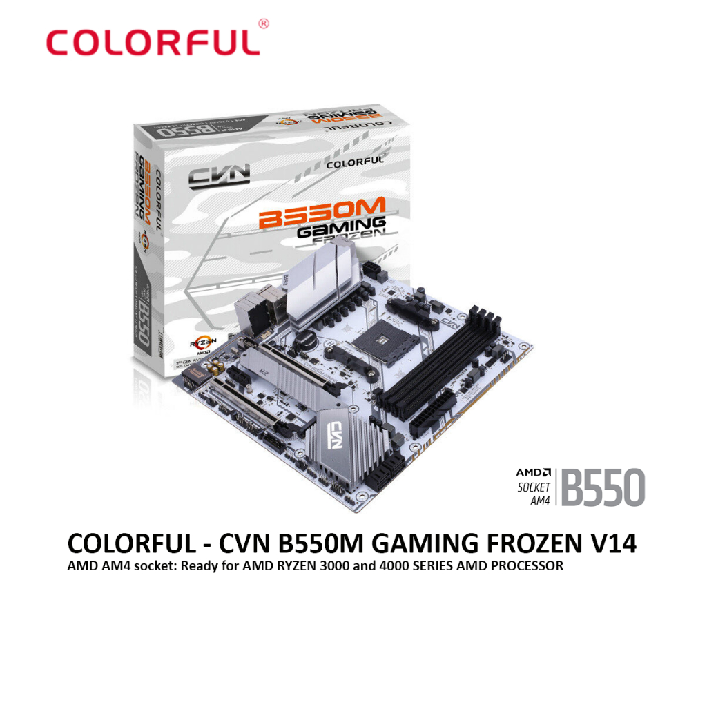 COLORFUL CVN B550M GAMING FROZEN V15 MAINBOARD | Shopee Malaysia