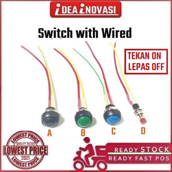 4 TYPES Switch with wired PUSH BUTTON SWITCH (Horn) | Shopee Malaysia 4 TYPES Switch with wired PUSH BUTTON SWITCH (Horn) | Shopee Malaysia