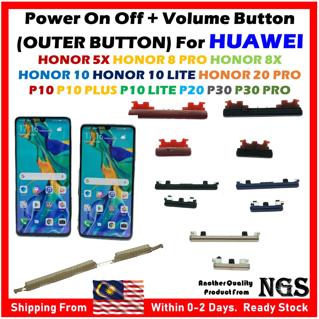 Power On Off + Volume Button Compatible for Huawei HONOR 5X/7X/8PRO/8X ...