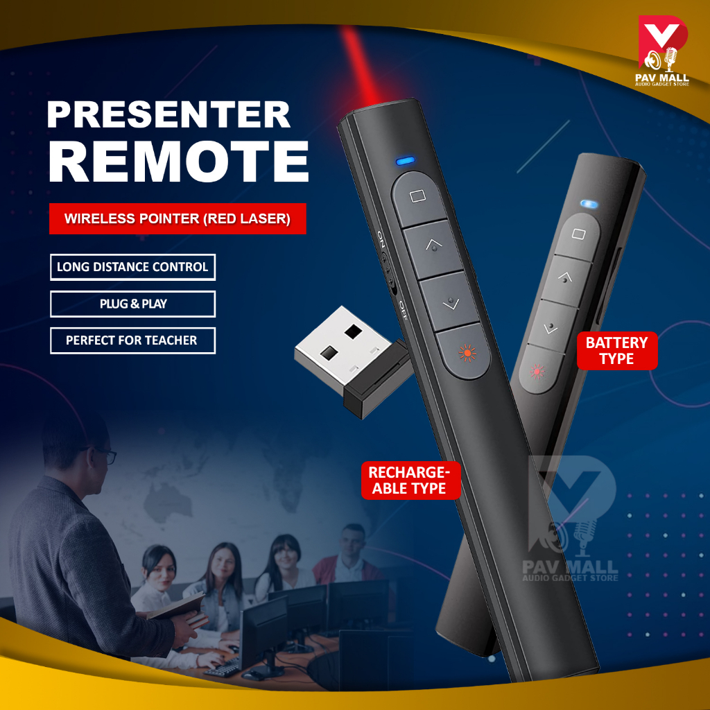 Laser Pointer | Pointer Presentation Pen USB Remote Control for ...
