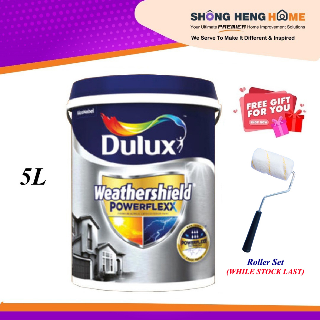 5L - Dulux Weathershield Powerflexx Exterior Wall - Color Option ...