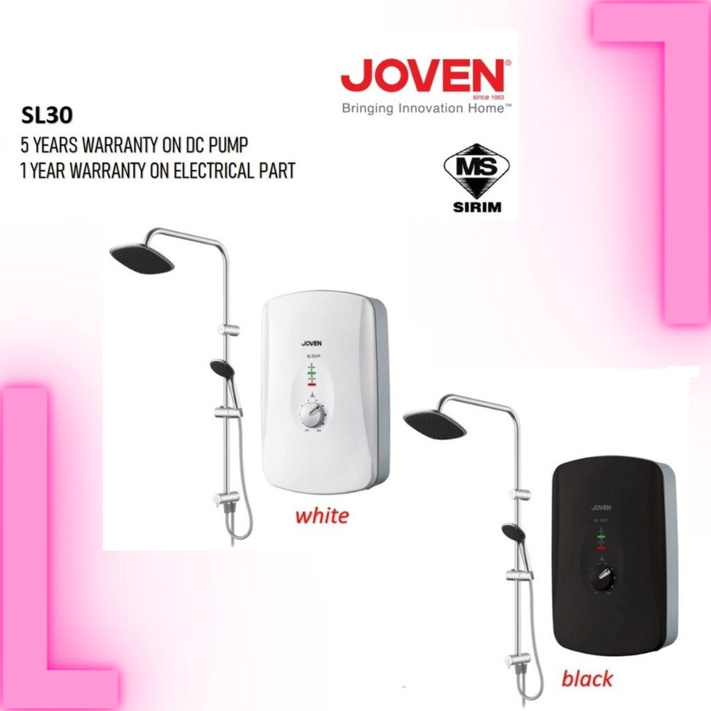 Joven SL30 Series Instant Water Heater with DC Pump Rain Shower SL30E ...