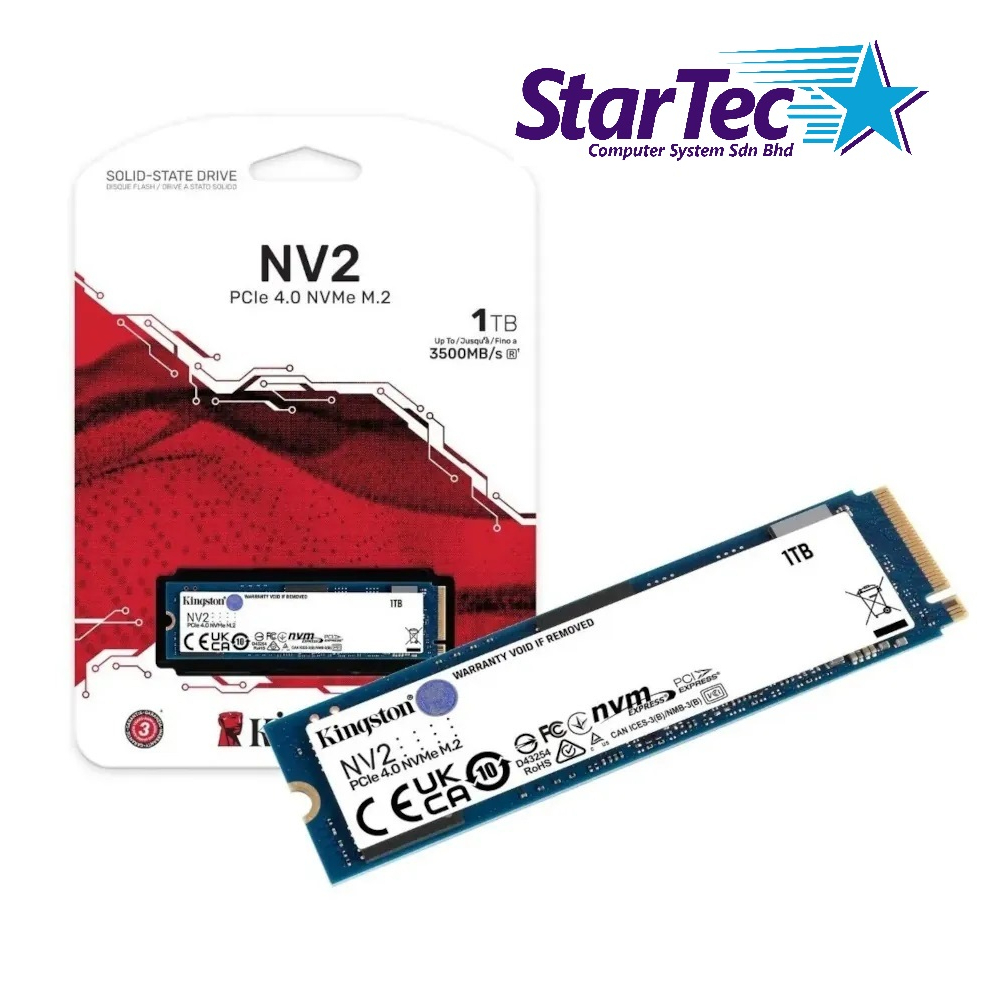 Kingston M.2 NV2 NVMe PCIe Gen 4x4 M.2 2280 SSD (250GB / 500GB / 1TB ...