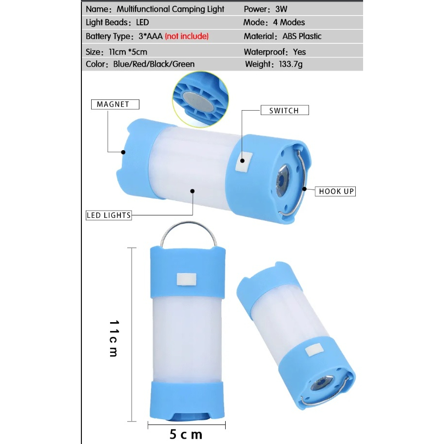 Multifunctional camping light lamp outdoor picnic emergency glamping ...