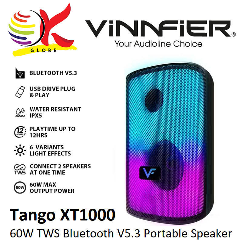 VINNFIER TANGO XT1000 60W TWS PORTABLE SPEAKER WITH 6 VARIANTS LIGHT ...