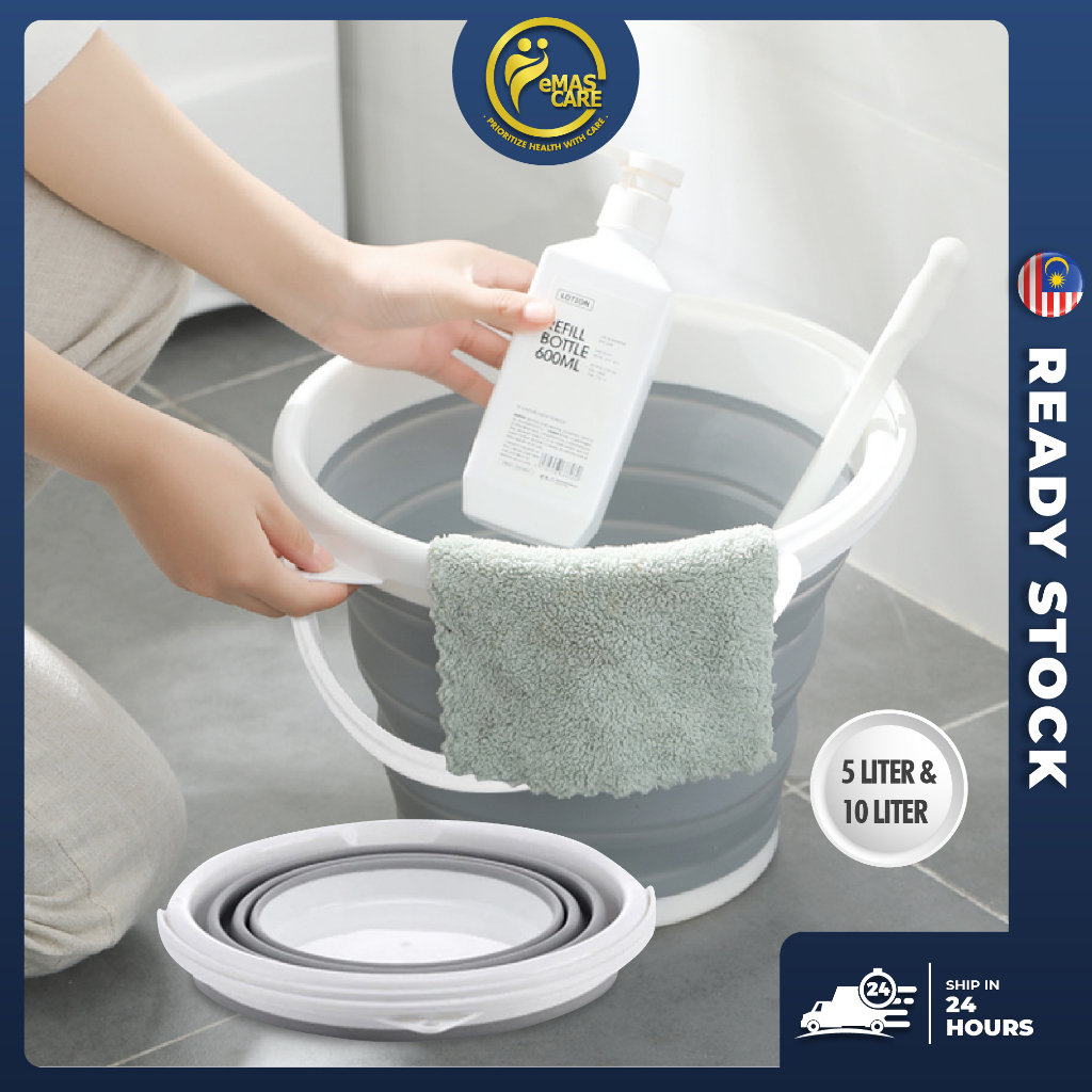 Foldable Basin Bucket Folding Space Saving Outdoor Travel Tool Baldi ...