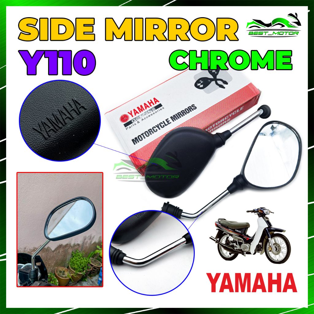 SIDE MIRROR CHROME YAMAHA Y15 / LC135 / NVX155 / SRL115 / SRL110 / Y125 / FZ150 (1 SET) | Shopee ...