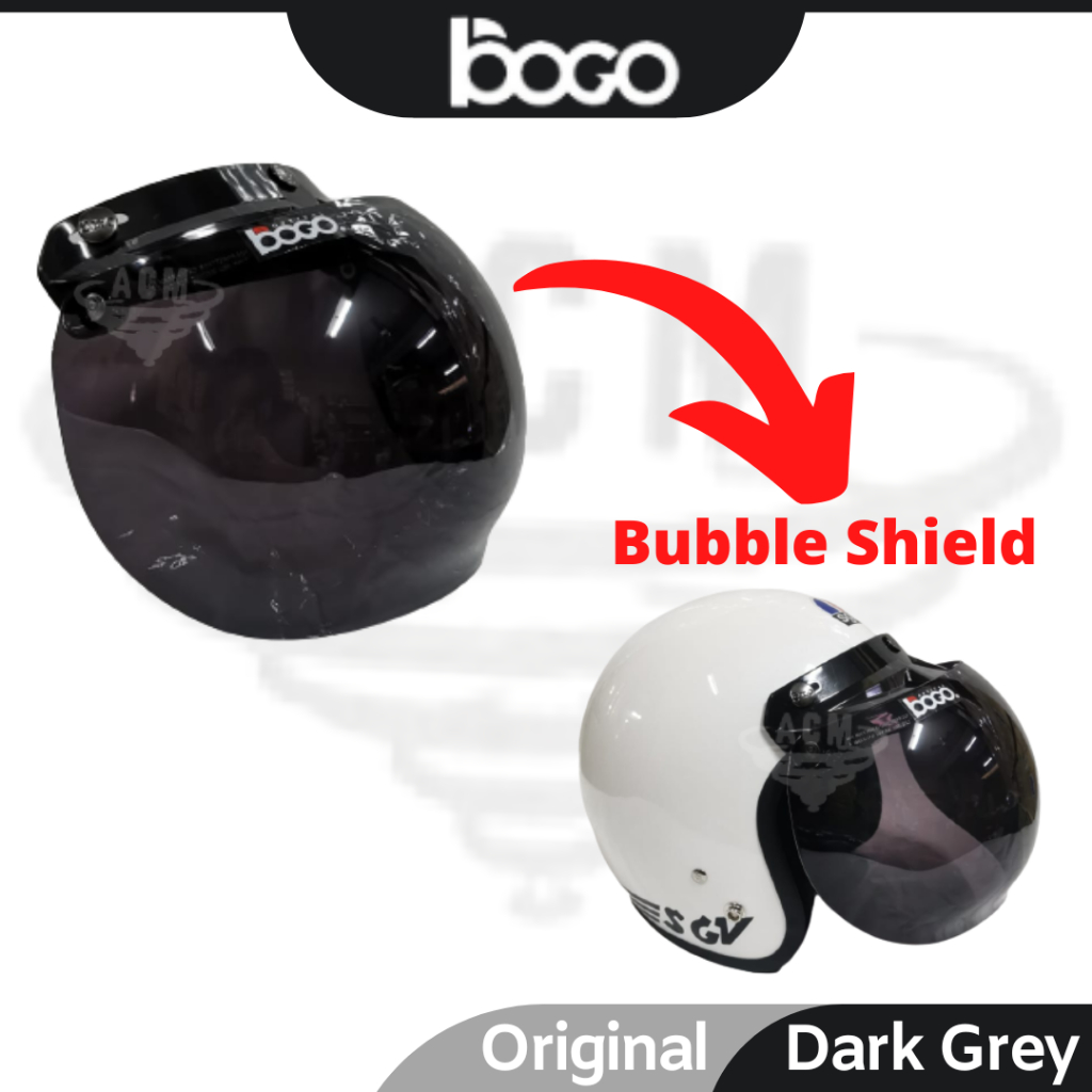 BOGO Visor 3 Button BG05 BG25 BO GO Bikko helmet SGV MS88 MAGNUM ARC ...
