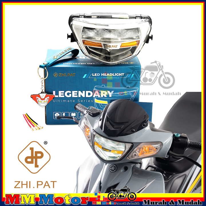 ZHI.PAT YAMAHA Y125ZR LEGENDARY LED HEAD LAMP LIGHT 100% JAMIN ORIGINAL ZHIPAT MADE IN VIETNAM ...