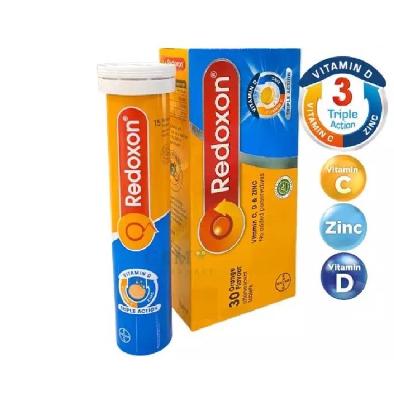 Redoxon Triple Action Effervescent Orange Tablets 30's | Shopee Malaysia