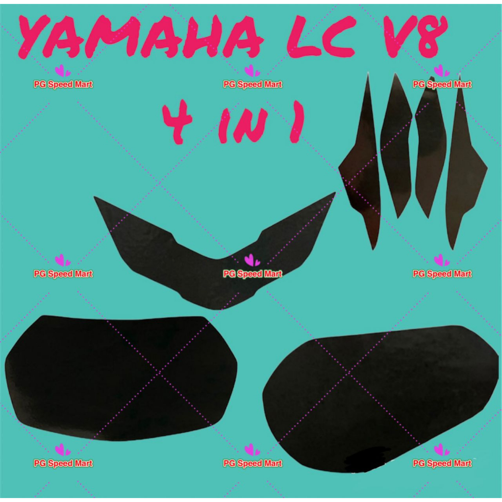YAMAHA LC135 V8 Motor Tinted Meter Tail Headlamp Motorcycle Sticker ...