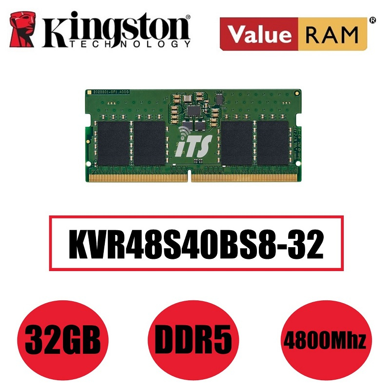 Kingston DDR5 4800Mhz Non-ECC Unbuffered SODIMM CL40 1.1V (8GB/16GB ...