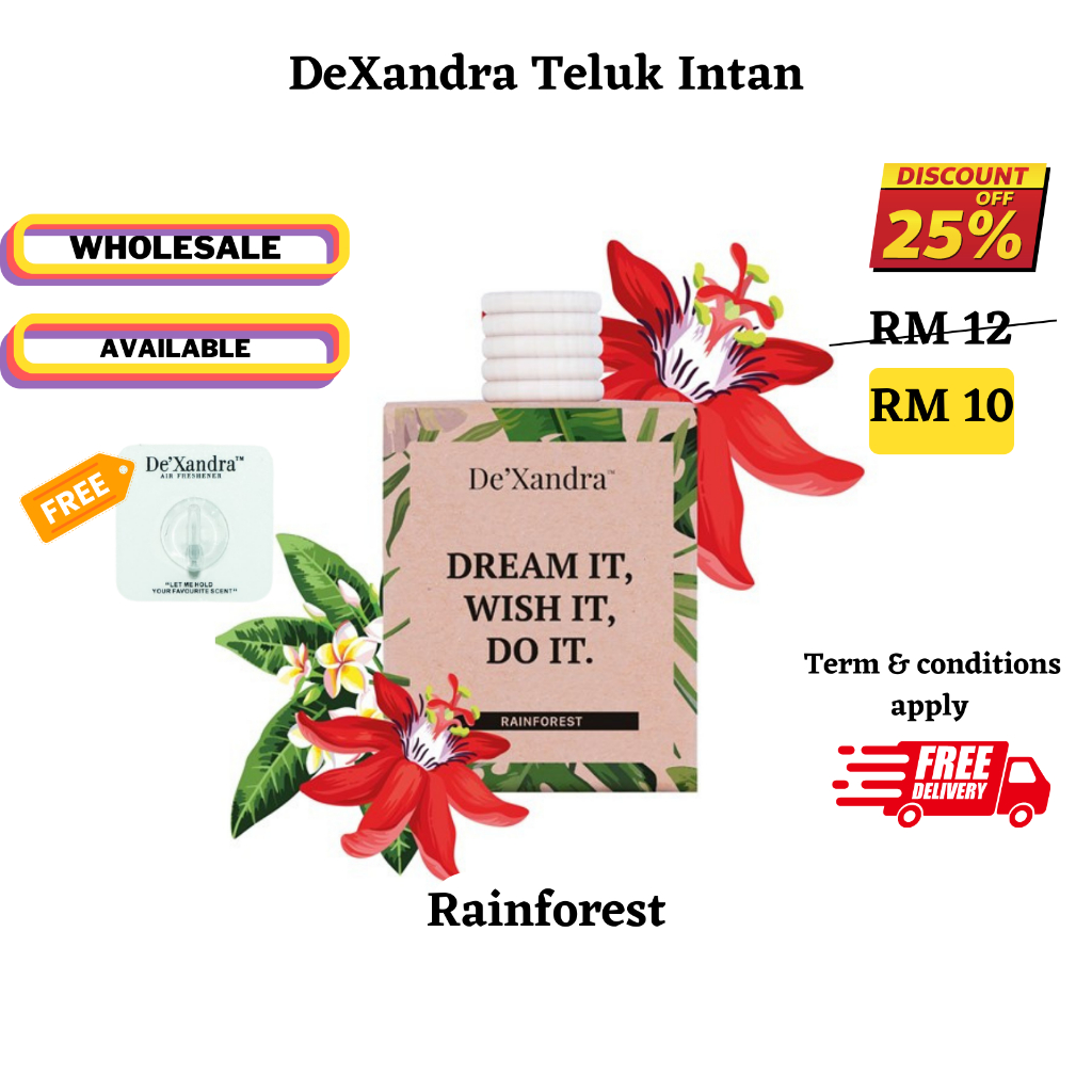 Dexandra Air Freshener 10ml (Rainforest / Ocean Breeze) | Shopee Malaysia