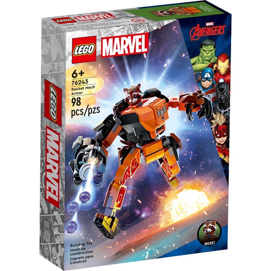 Lego 76243 Marvel Super Heroes Rocket Mech Armor new ready stock ...
