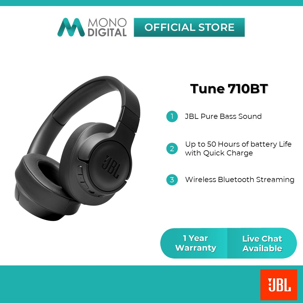 JBL TUNE 710BT Wireless Over-Ear Headphones with Built-in Microphone ...