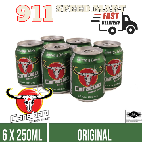[911] Carabao Energy Drinks 250ml x 6tin | Shopee Malaysia