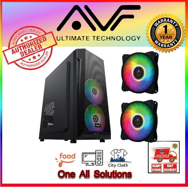 AVF MX4000 Premium M-ATX PC Tower Casing USB3.0 Front panel Mesh BLACK ...
