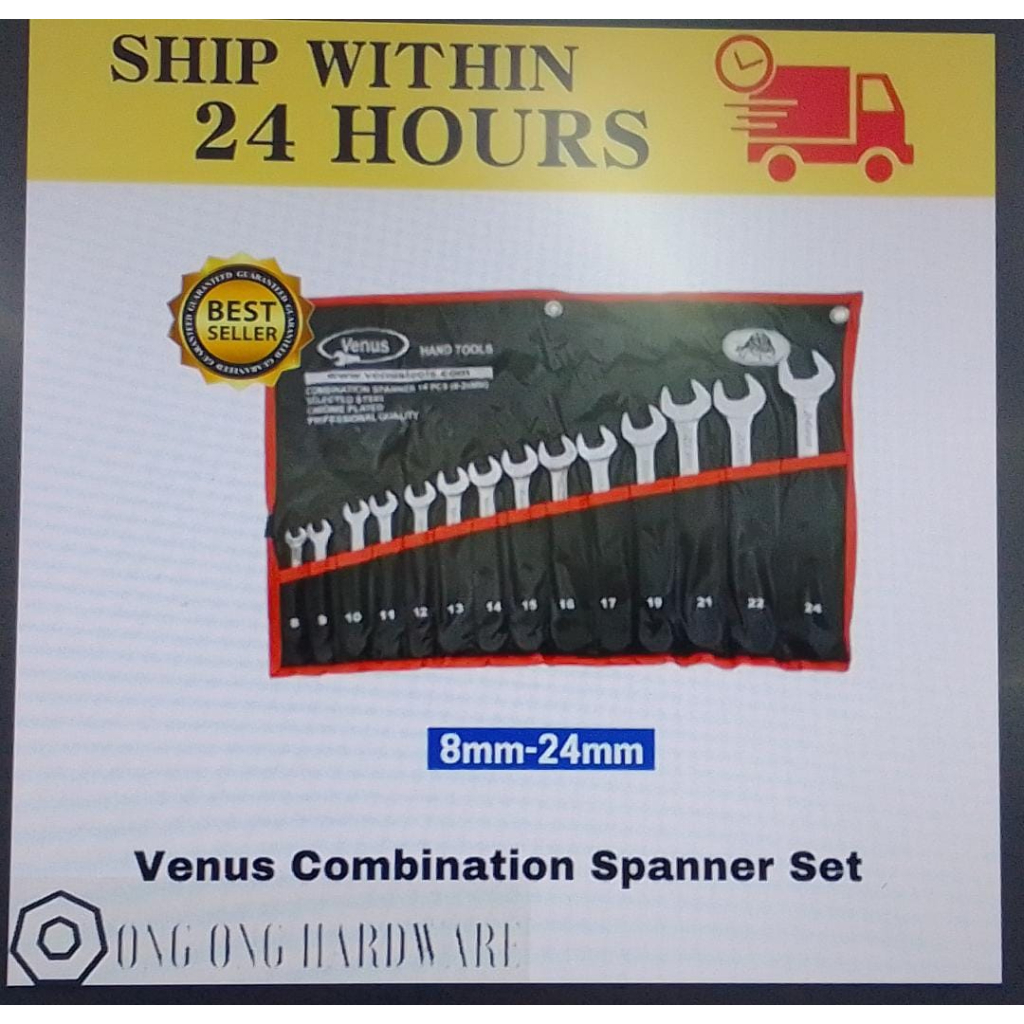 VENUS SPANAR SET. 8-24MM VENUS Combination Wrench Spanner (MADE IN ...