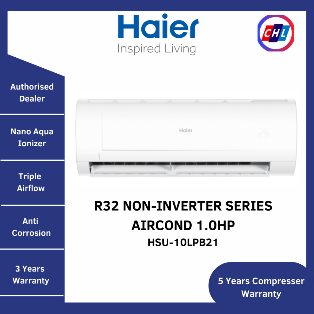 HAIER 1HP HSU-10LPB23(REPLACEMENT FOR HSU-10LPB21) Air Cond R32 Non ...