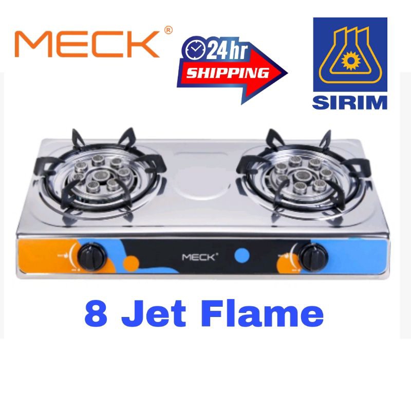 Meck Gas Stove Double Jet Burner Gas Cooker 8 Jet Flame MGS-5502 ...