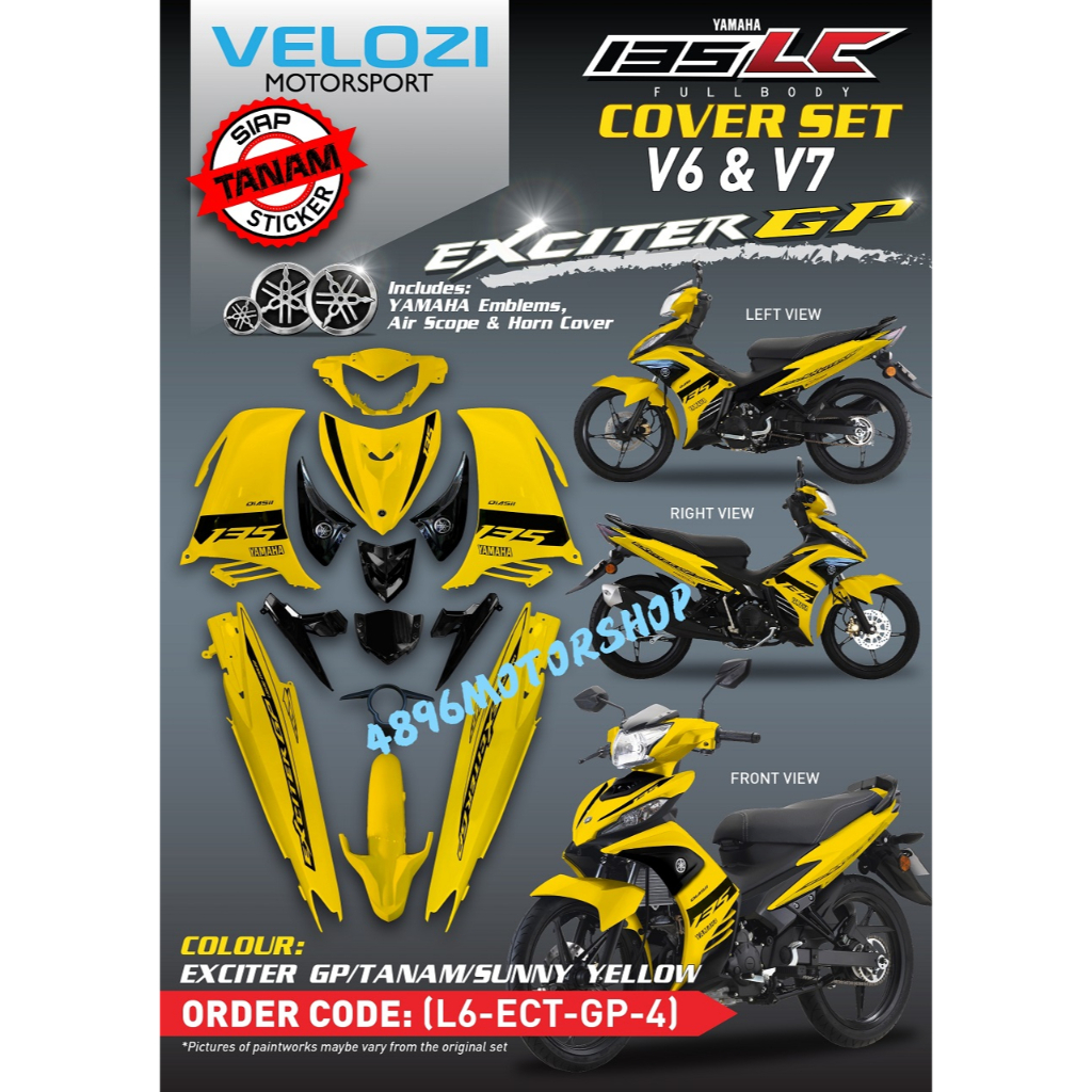 100% ORIGINAL VELOZI YAMAHA LC135 V4 V5 V6 V7 EXCITER GP LC 135 FULL ...