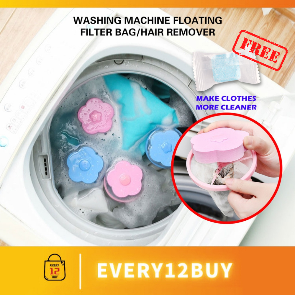 【𝐂𝐥𝐞𝐚𝐫𝐚𝐧𝐜𝐞 𝐒𝐚𝐥𝐞】Washing Machine Floating Filter Hair Catcher Flower ...