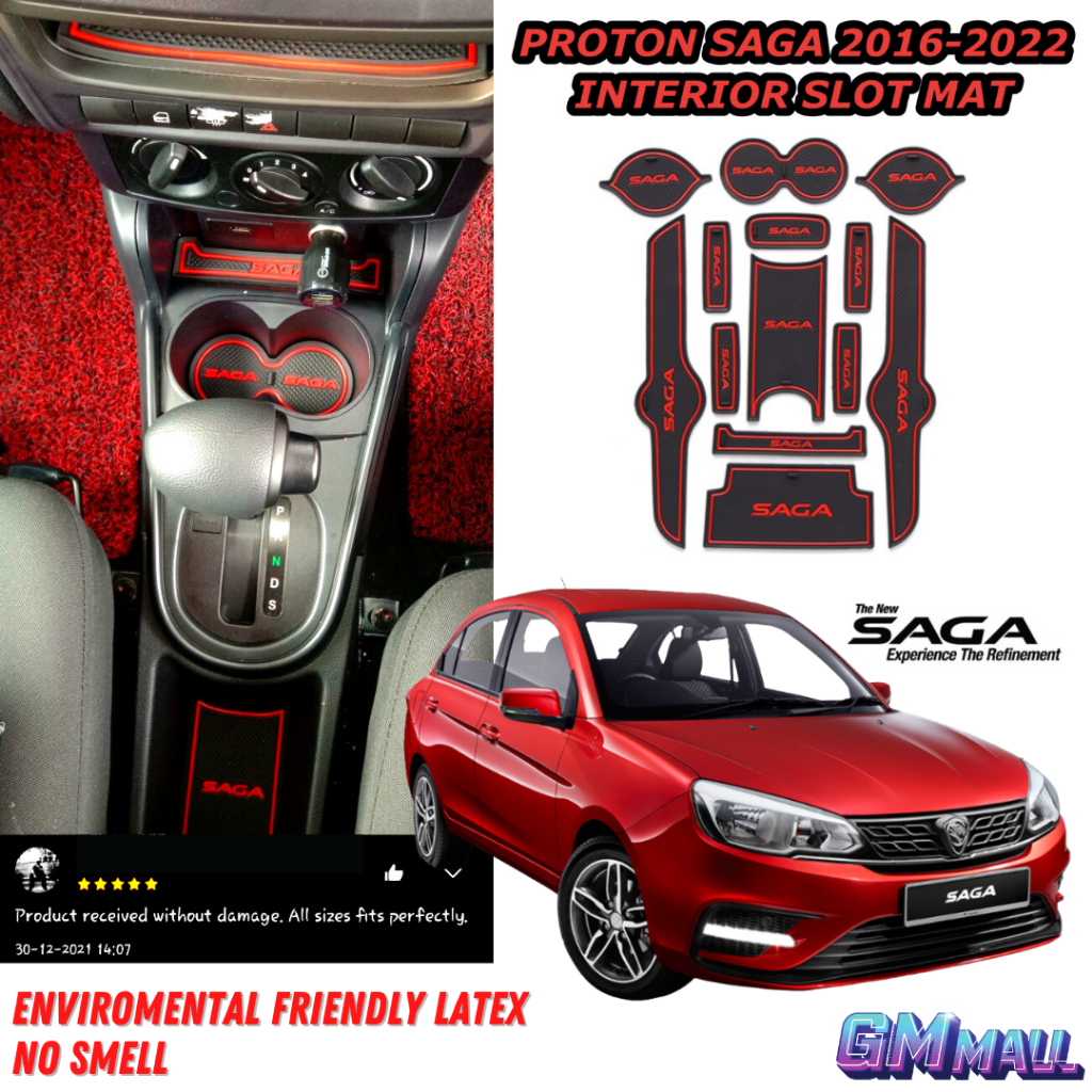 PROTON SAGA INTERIOR SLOT MAT 2016-2024 Accessories Magic Carpet Karpet ...