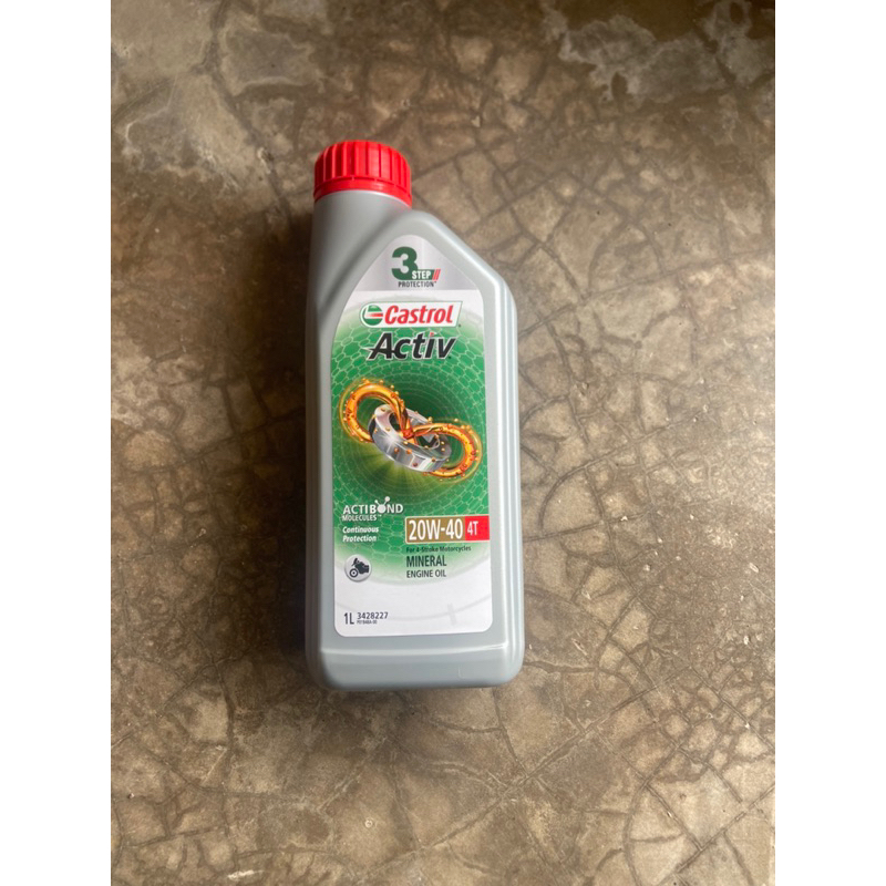 100% ORIGINAL CASTROL ACTIVE 4T 20W-40 MINYAK ENJIN ENGINE OIL PELINCIR ...