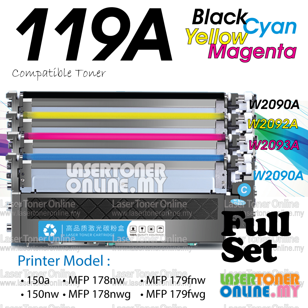 Compatible Toner to H* 119A W2090A W2091A W2092A W2093A For H* Color ...
