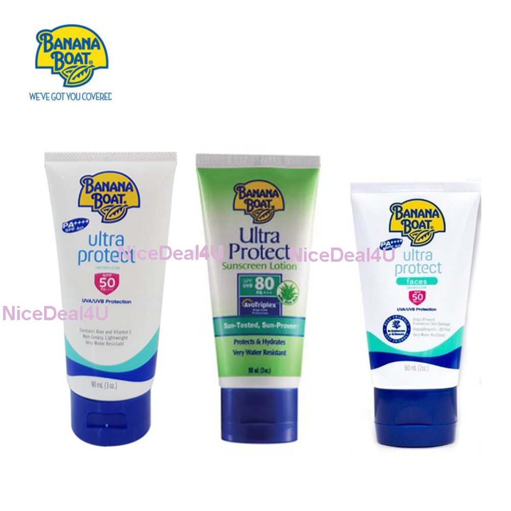 Banana Boat Ultra Protect Lotion/Faces Sunscreen Lotion Broad Spectrum ...
