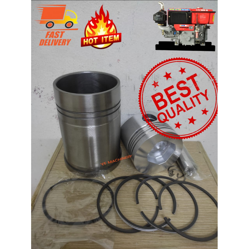 READY STOCK Kubota Vikyno Rv125 RK125 EA12 Liner Piston Ring Kit set ...