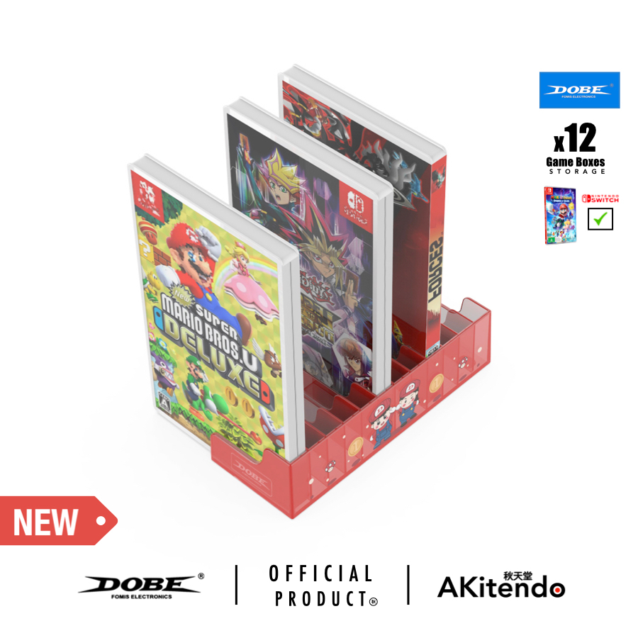 Dobe iTNS875R Storage Stand Mario Red Transparent For Nintendo Switch ...