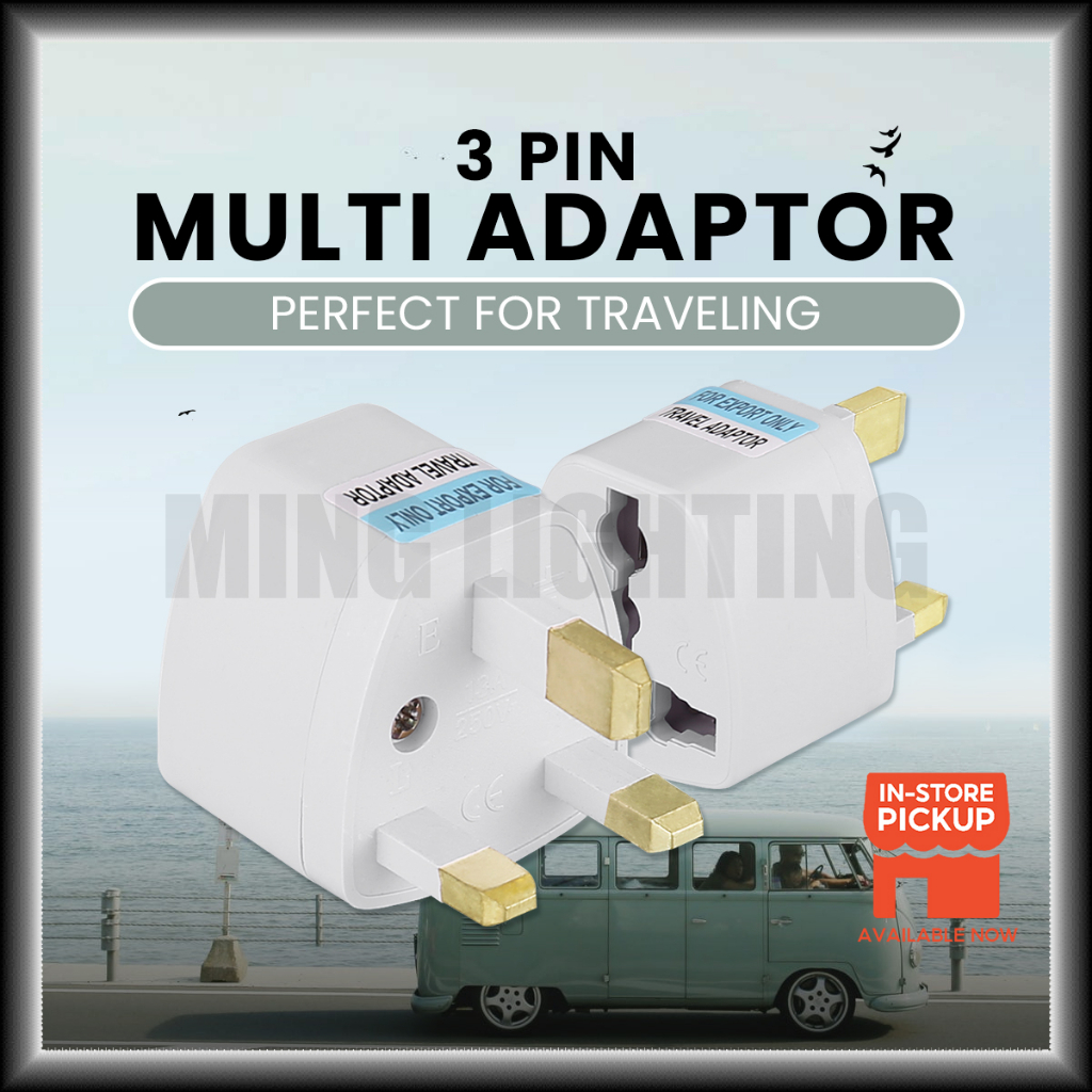 Multi Universal International 3 Pin Travel Plug Converter Socket ...