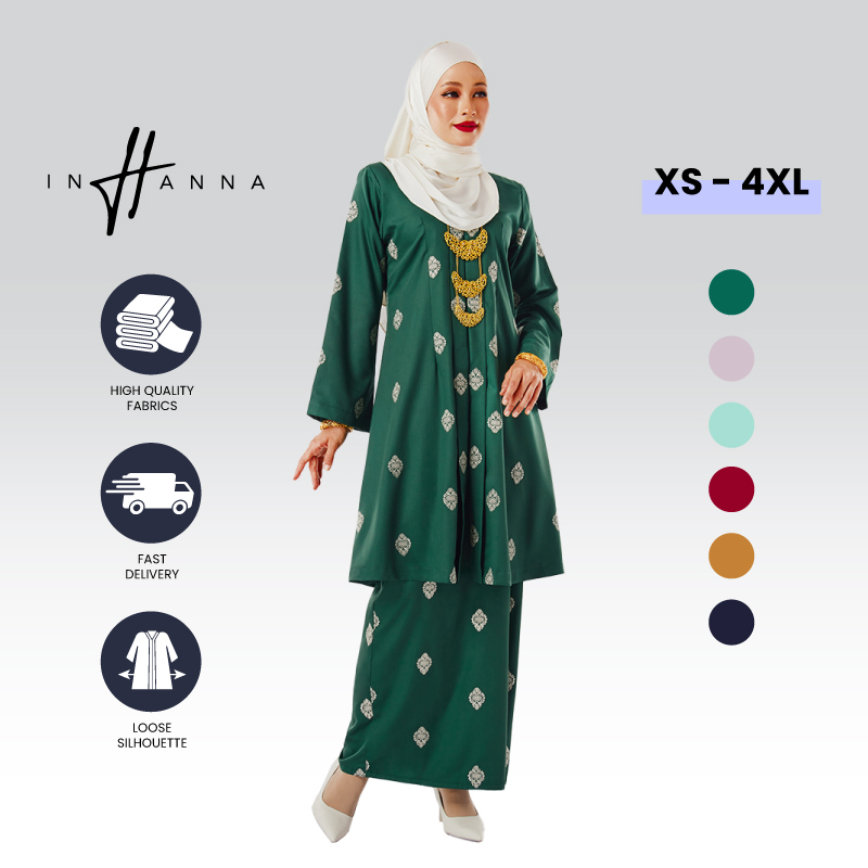 INHANNA Iris Embroidered Long Kebaya | Shopee Malaysia
