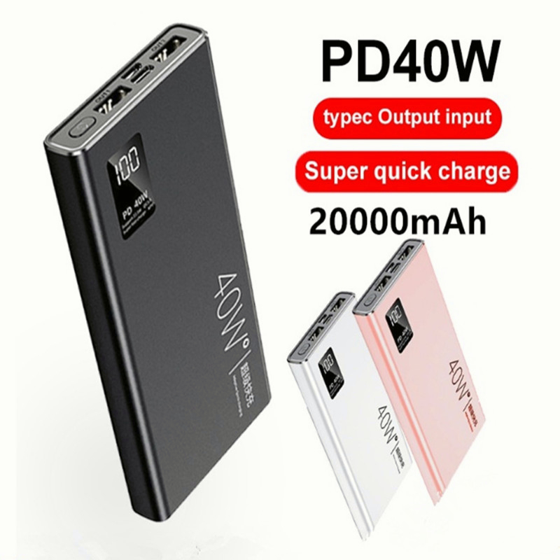 DEENLVA Powerbank A32B 40W 20000mAh Original Super—Fast Charge 5A Power ...