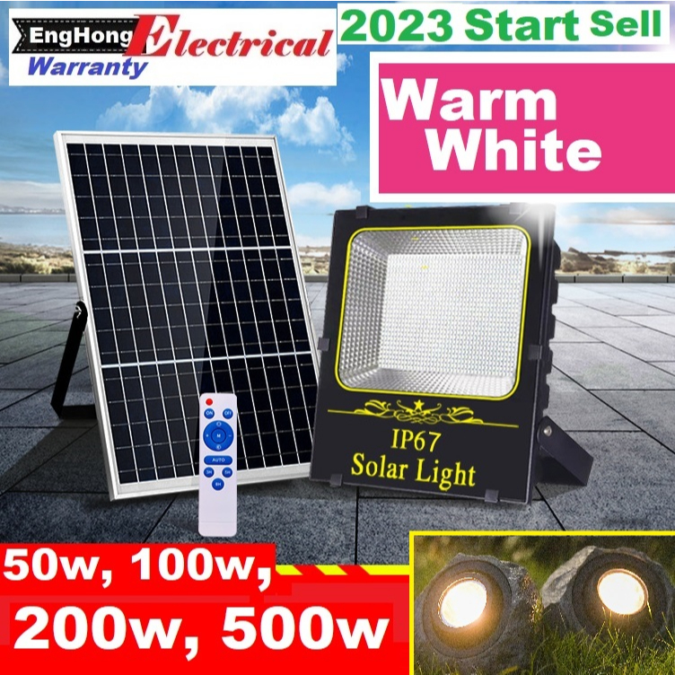 Warm White Solar Light, waterproof LED outdoor light (50w,100w,200w ...
