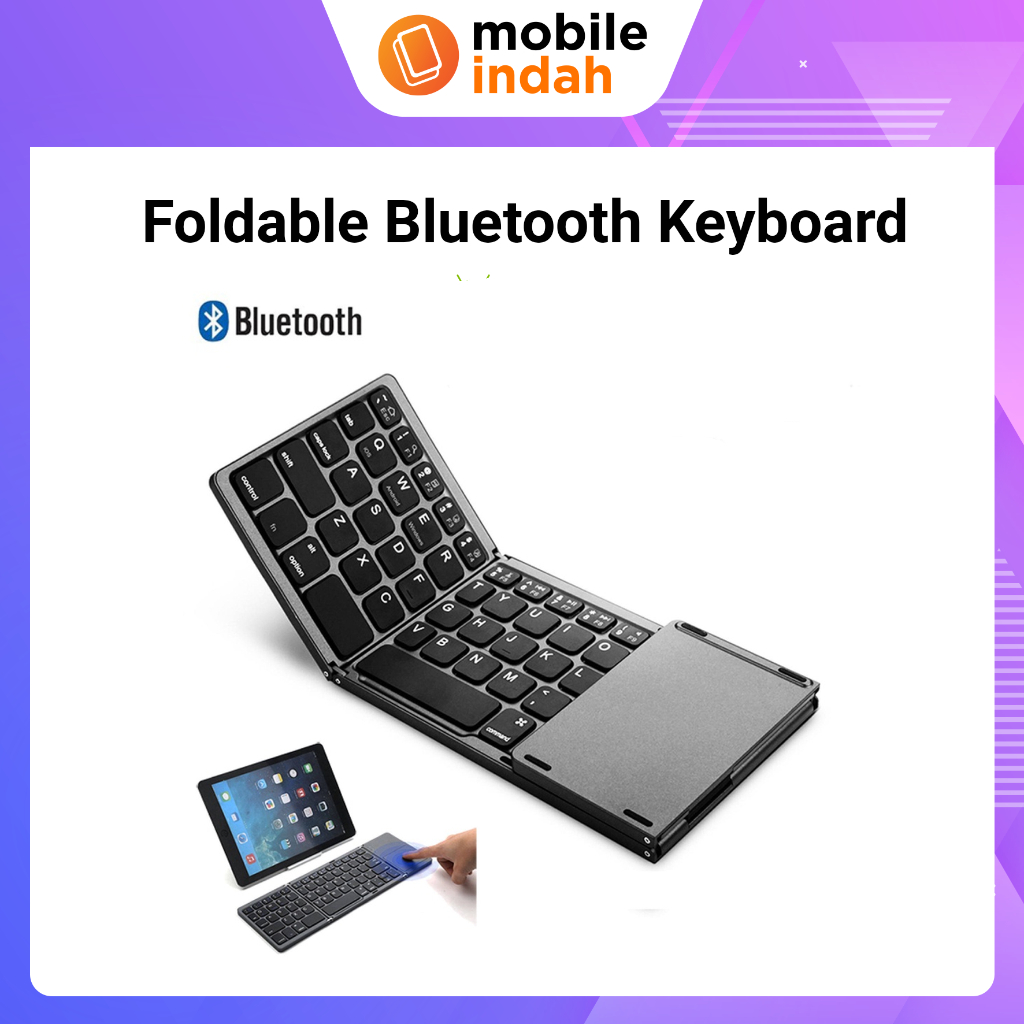 Wireless Bluetooth Keyboard ( Foldable + Touch Pad ) | Shopee Malaysia