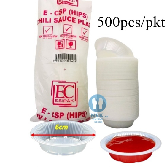 (500pcs/Pkt) Plastic Chili Plate / Plastic Sauce Plate / Disposable ...