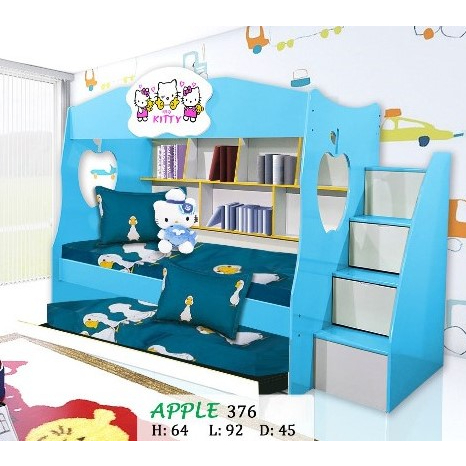 APPLE 376, Single Double Decker Beds With Drawers Panell, Book ...