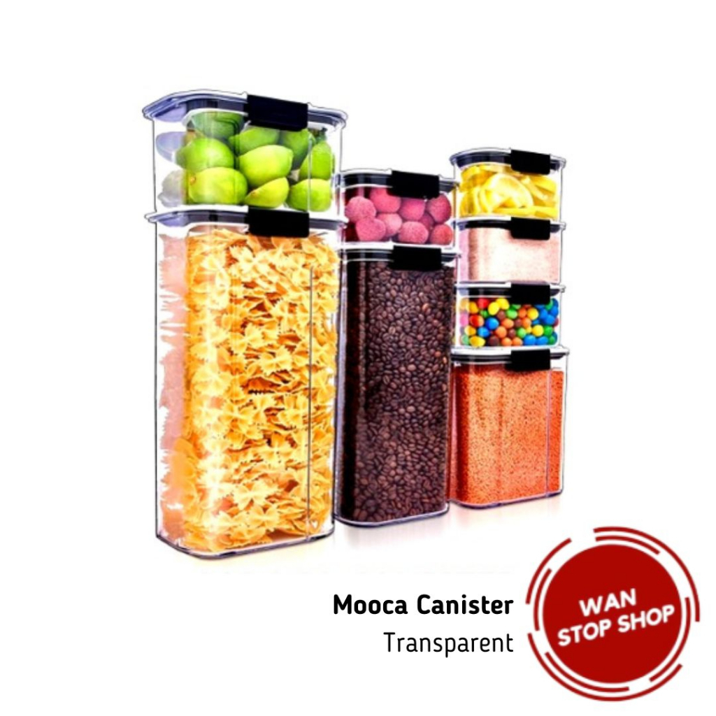 Mooca Canister Plastic Container Air Tight & Stackable Food Container ...