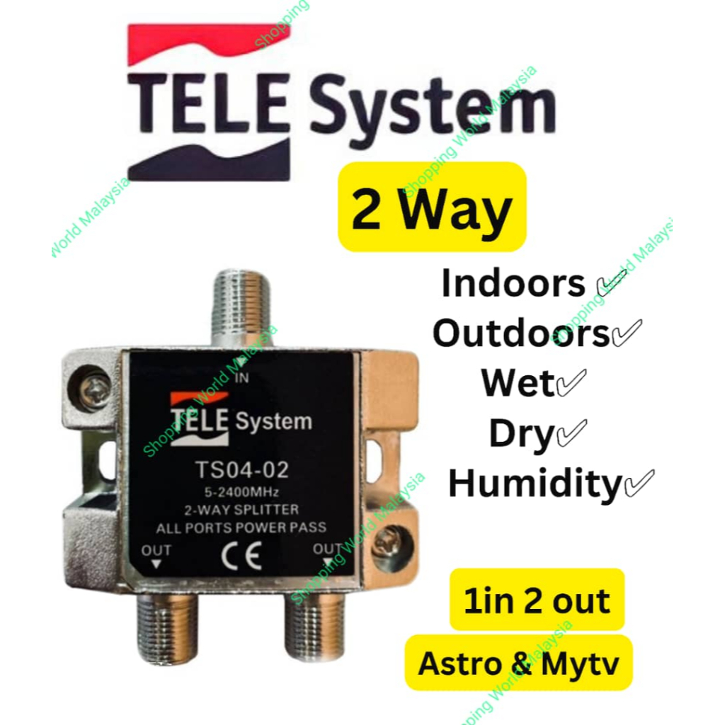 2-way Splitter Satellite TV Receiver signal power splitters 5-240MHz ...