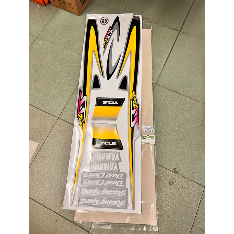 YAMAHA SS2 BODY STICKER SET RUNCING ORIGINAL YELLOW SILVER | Shopee ...