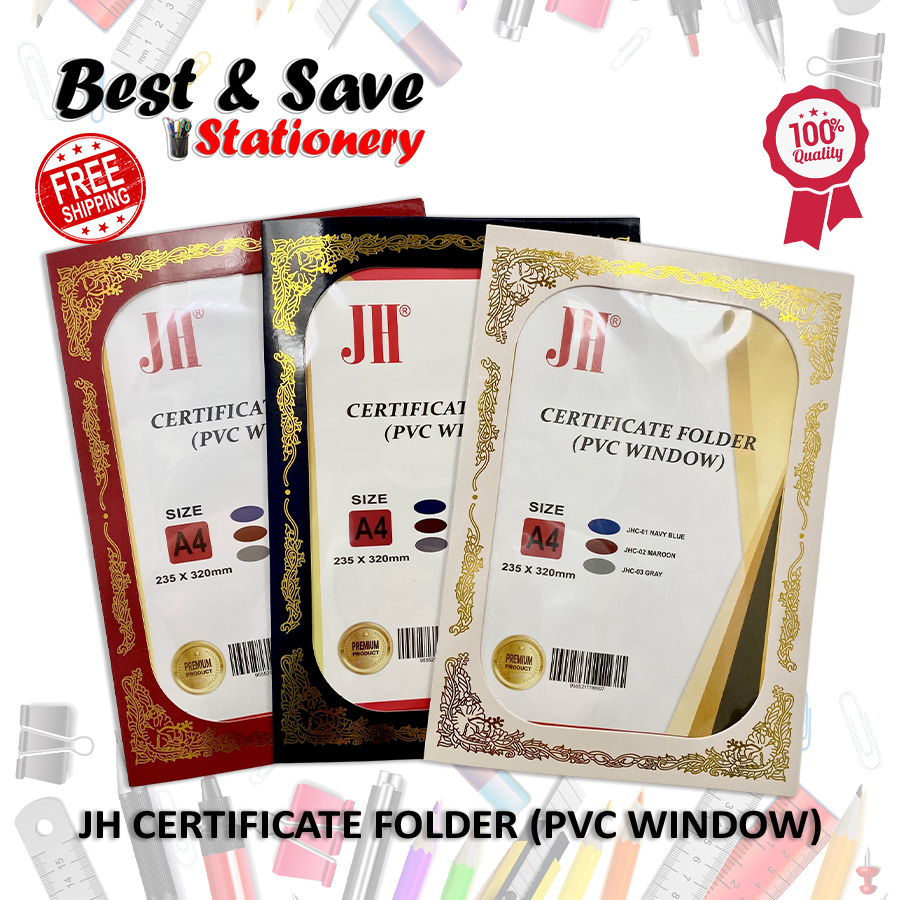 [ BEST & SAVE ] BEST SELL JH CERTIFICATE FOLDER (PVC WINDOW) 2023 ...